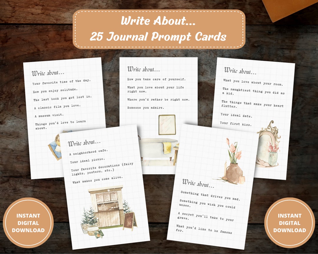 Journal Prompts, Journaling Prompts, Journal Prompt Cards, Bullet ...