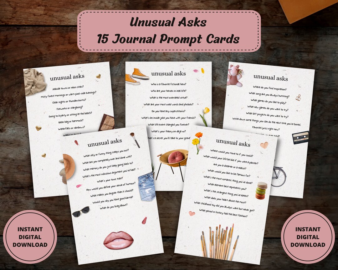Writing Prompts, Journal Prompt Cards, Journal Prompts, Journaling ...