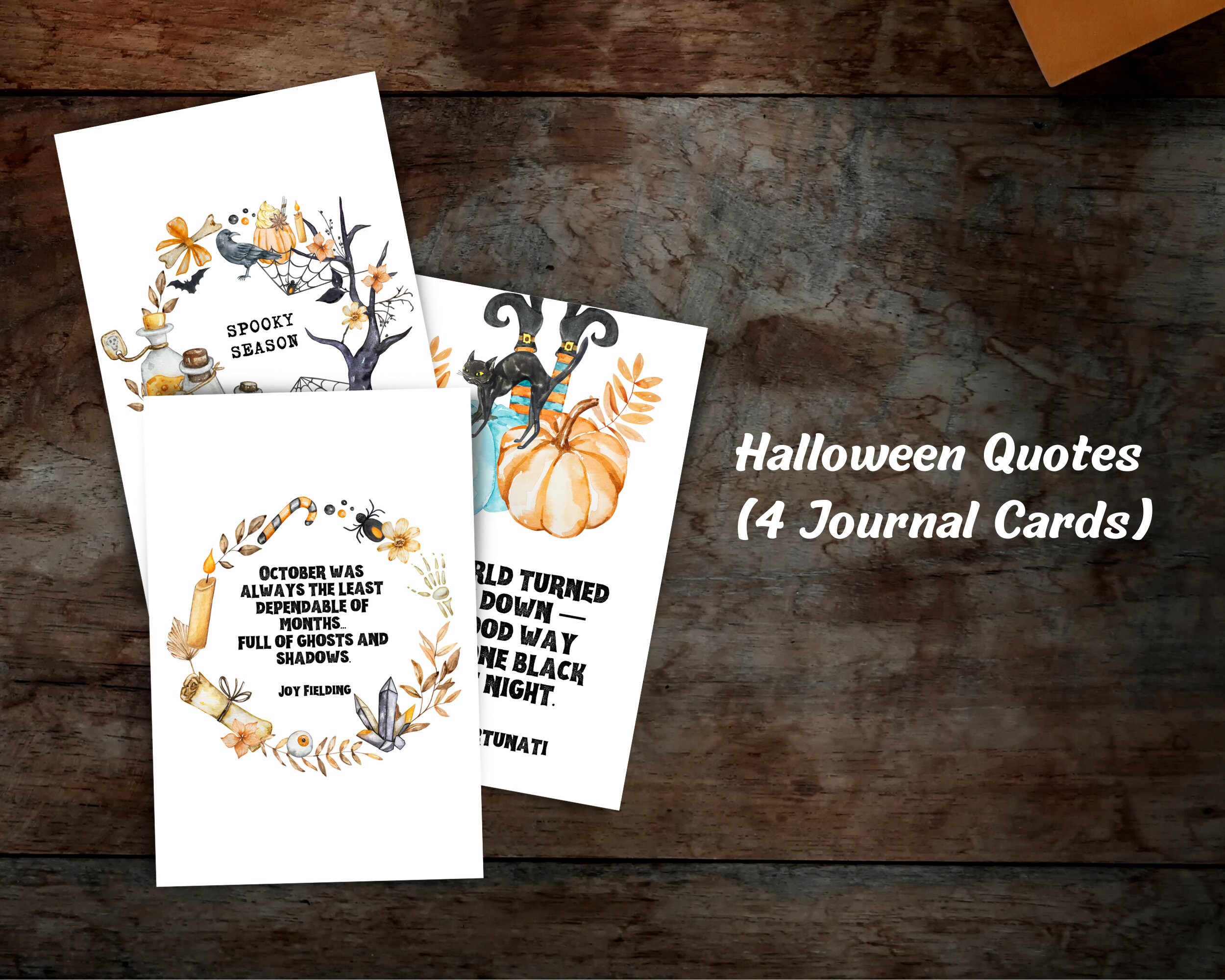 Spooky Season Journal Prompts Halloween Journaling Cards - Etsy