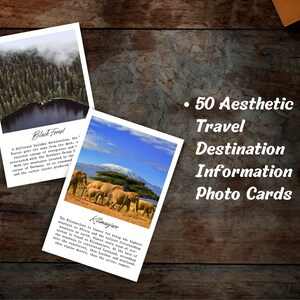 Travel Journal Cards, Travel Planner Cards, Travel Bucket List, Vision ...