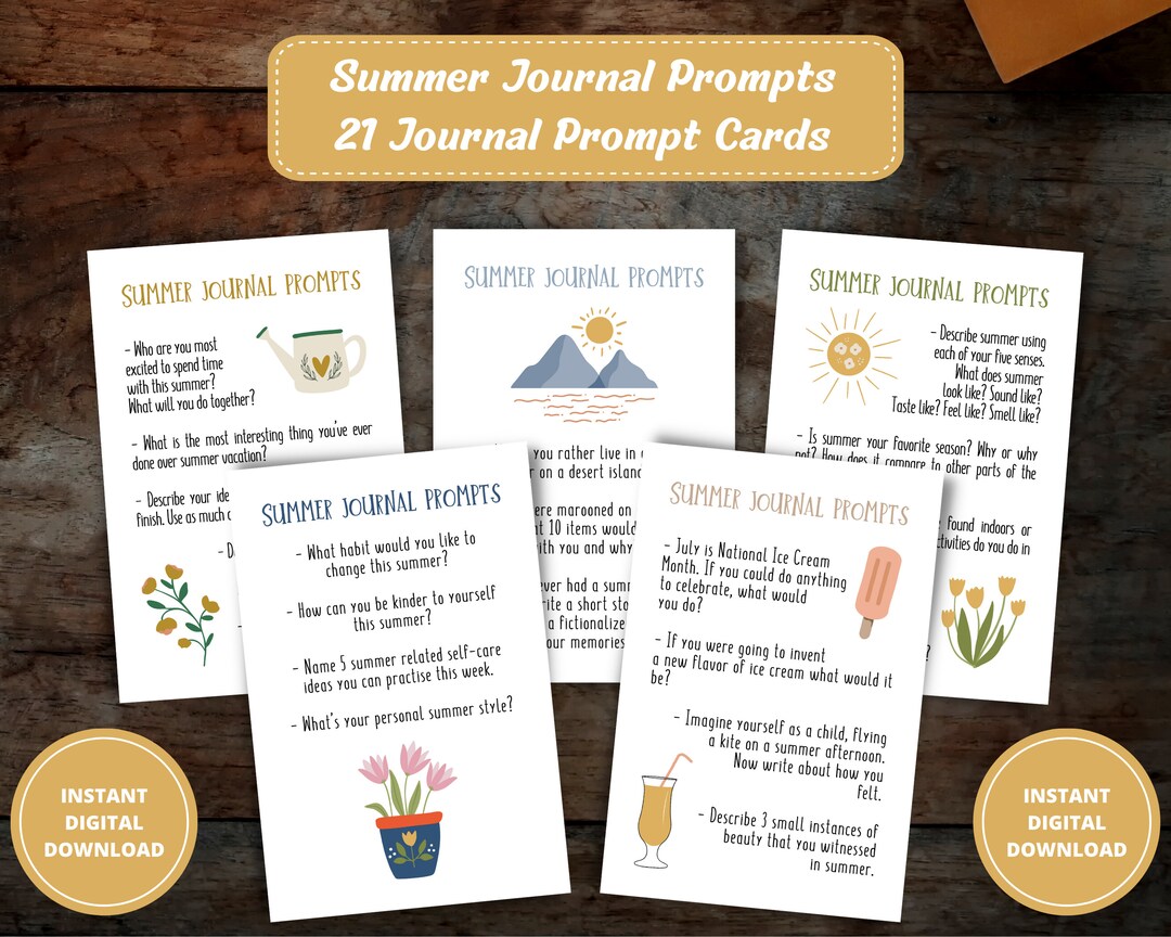 Summer Journal Prompts, Writing Prompts, Journaling Prompts, Journal ...