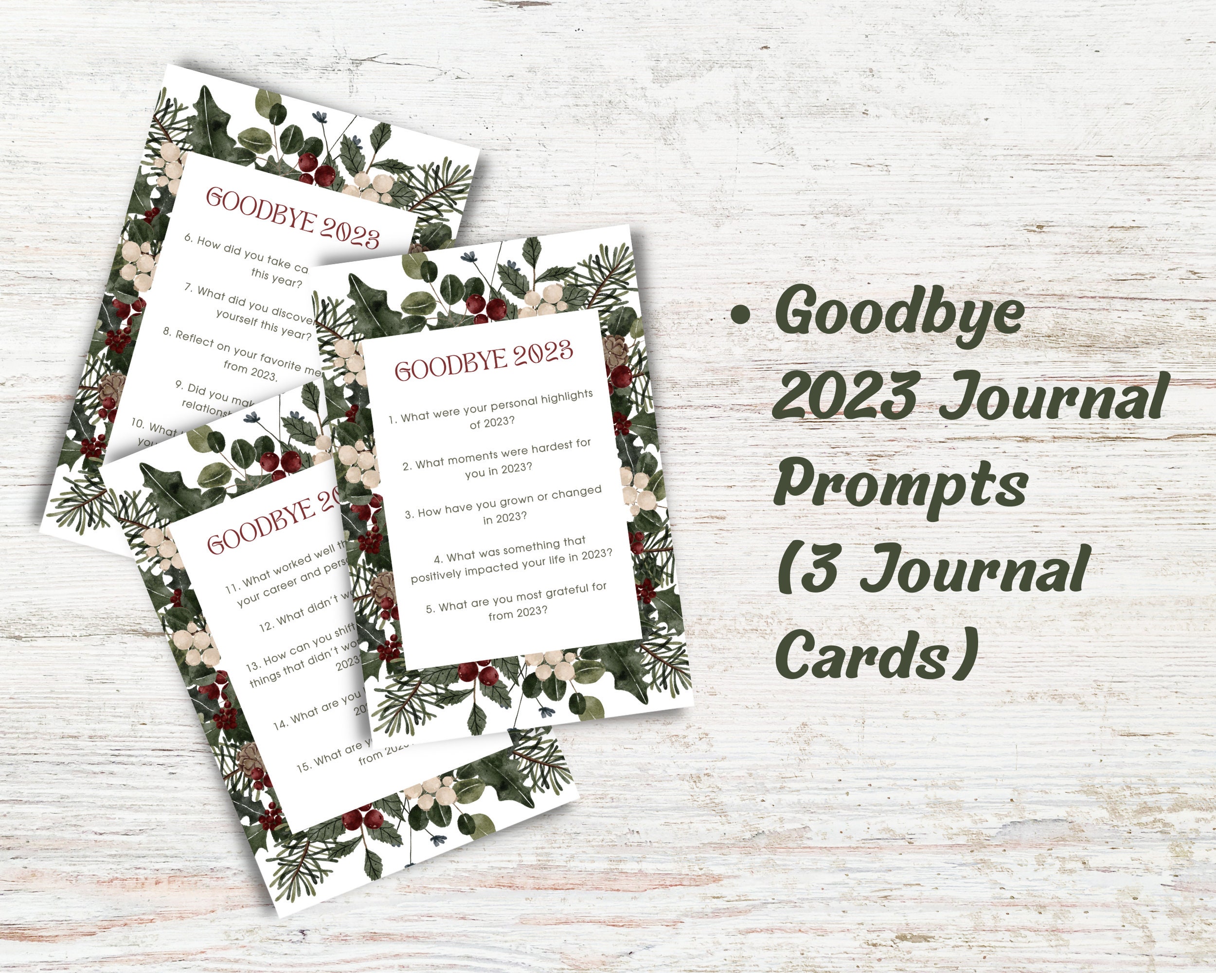 December 2023 Journal Prompts, Monthly Journal Kit, Writing Prompts ...