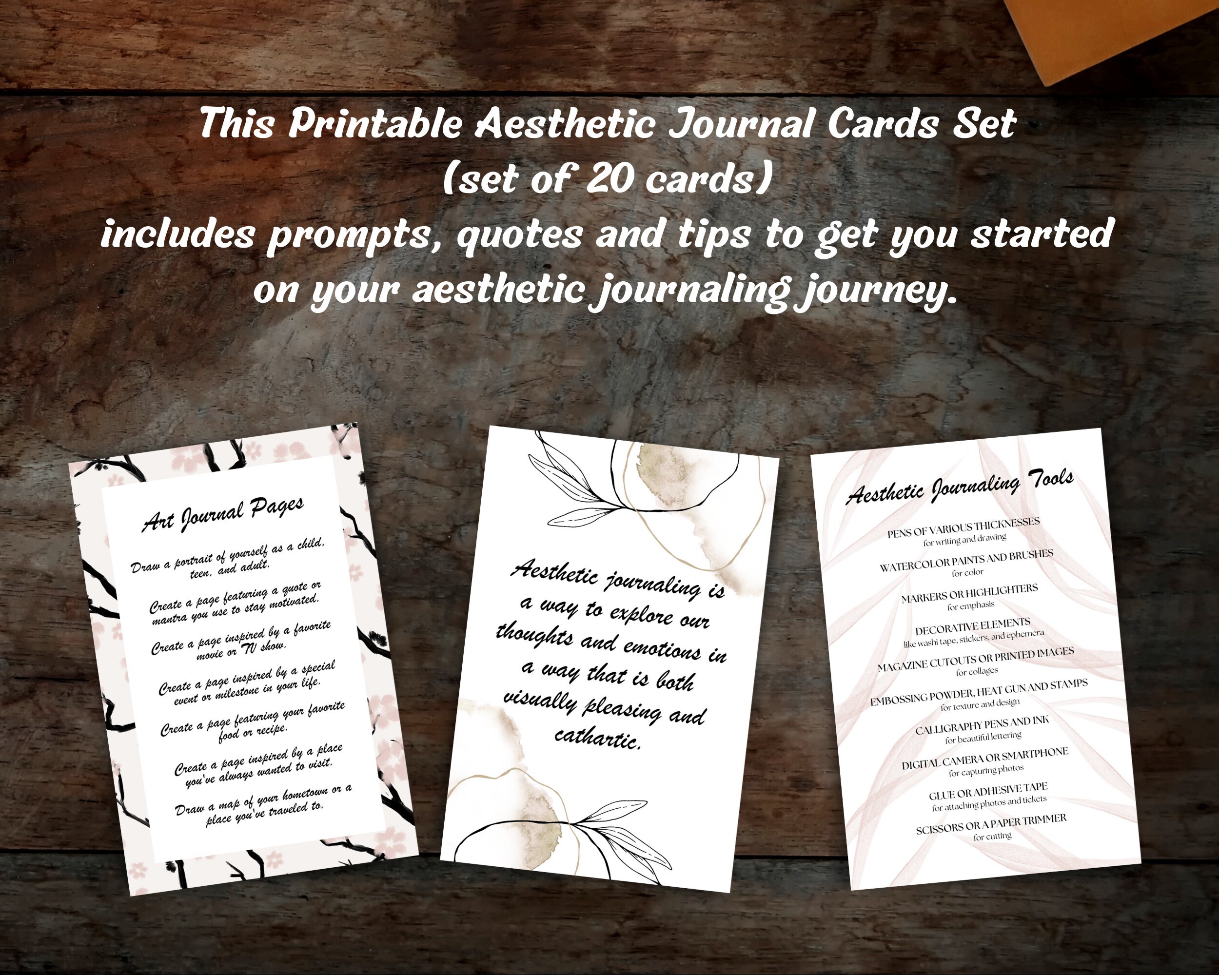 Aesthetic Journal Prompts, Journaling Prompts, Art Journal Kit ...