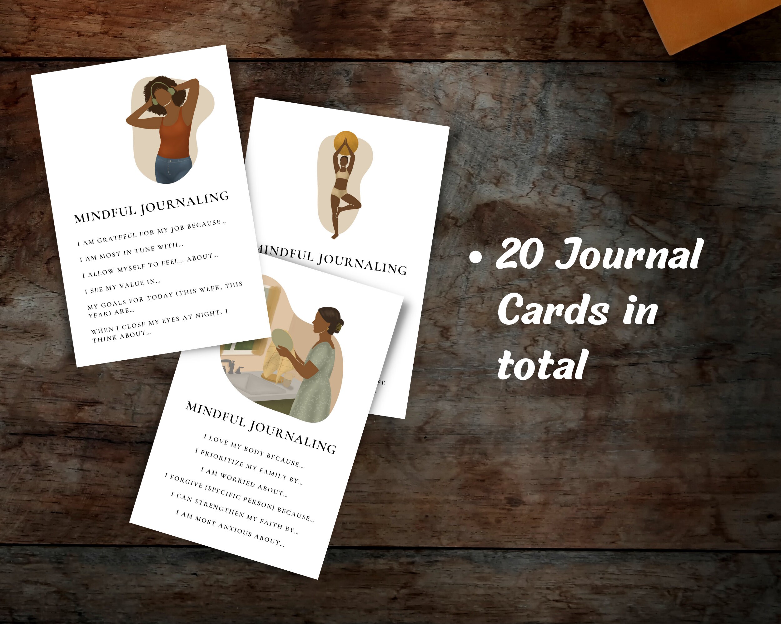 Mindfulness Journal Prompts, Mindfulness Cards, Self Care Printable ...