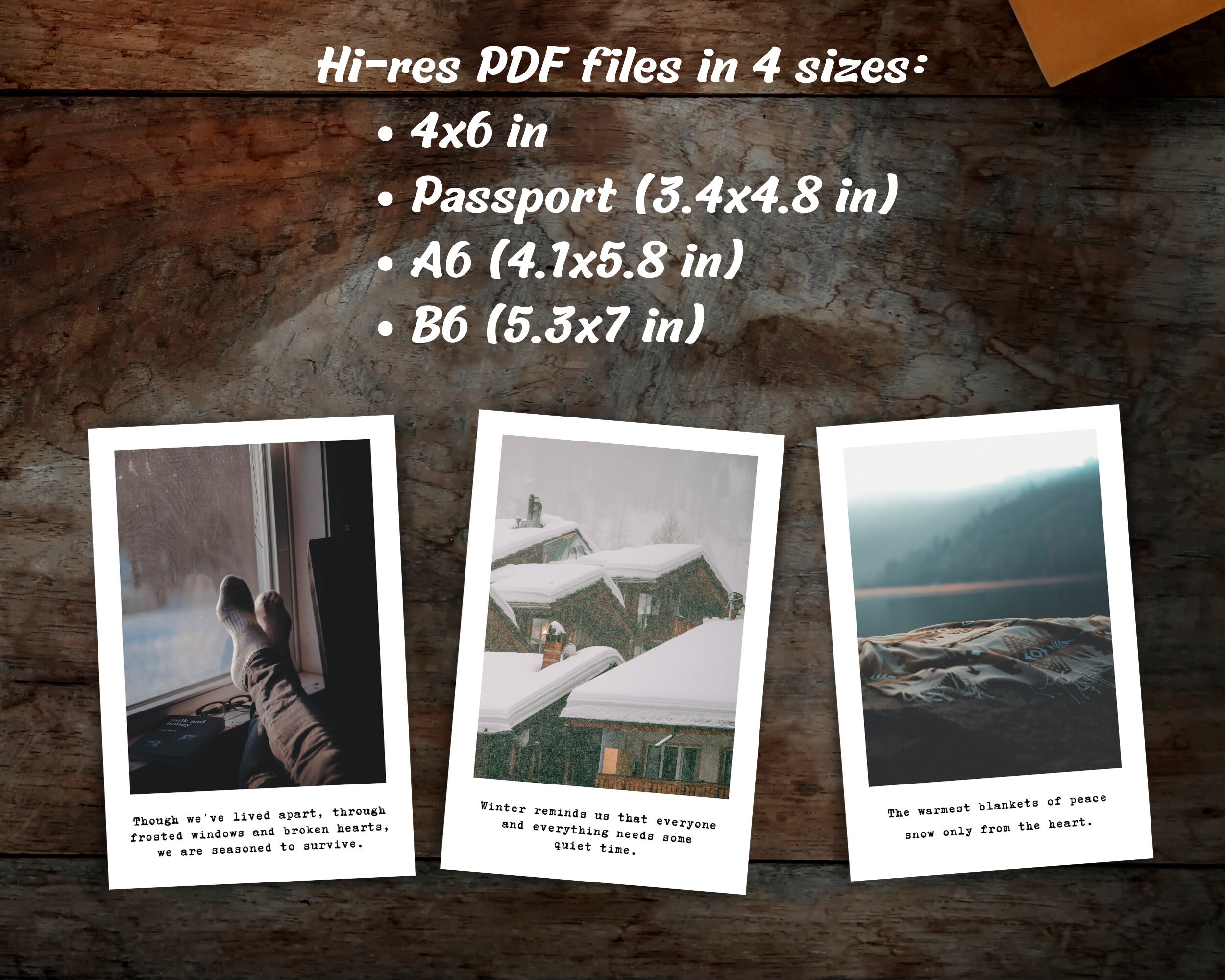 Winter Aesthetic Polaroids, Winter Photography Polaroid Prints, Winter ...