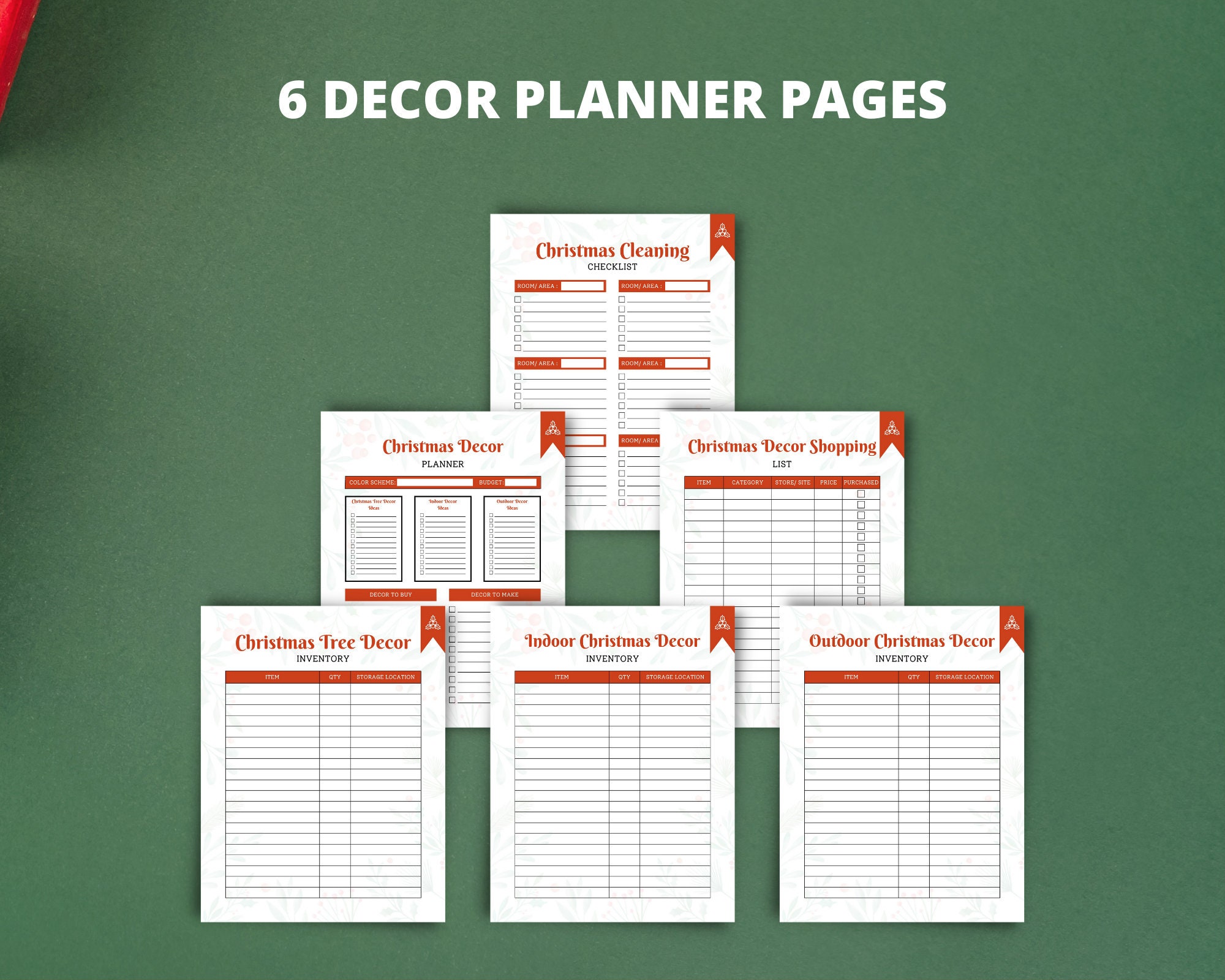 Christmas Planner Printable, Holiday Planner, US Letter, A4, A5 ...