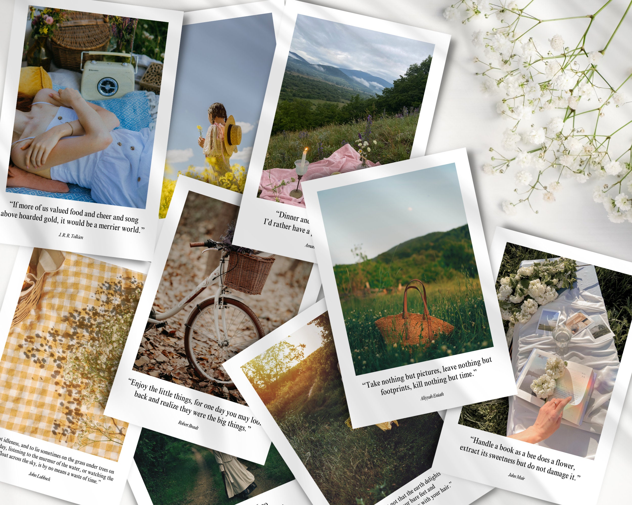 Cottagecore Journal Cards Cottage Core Polaroid Picture - Etsy