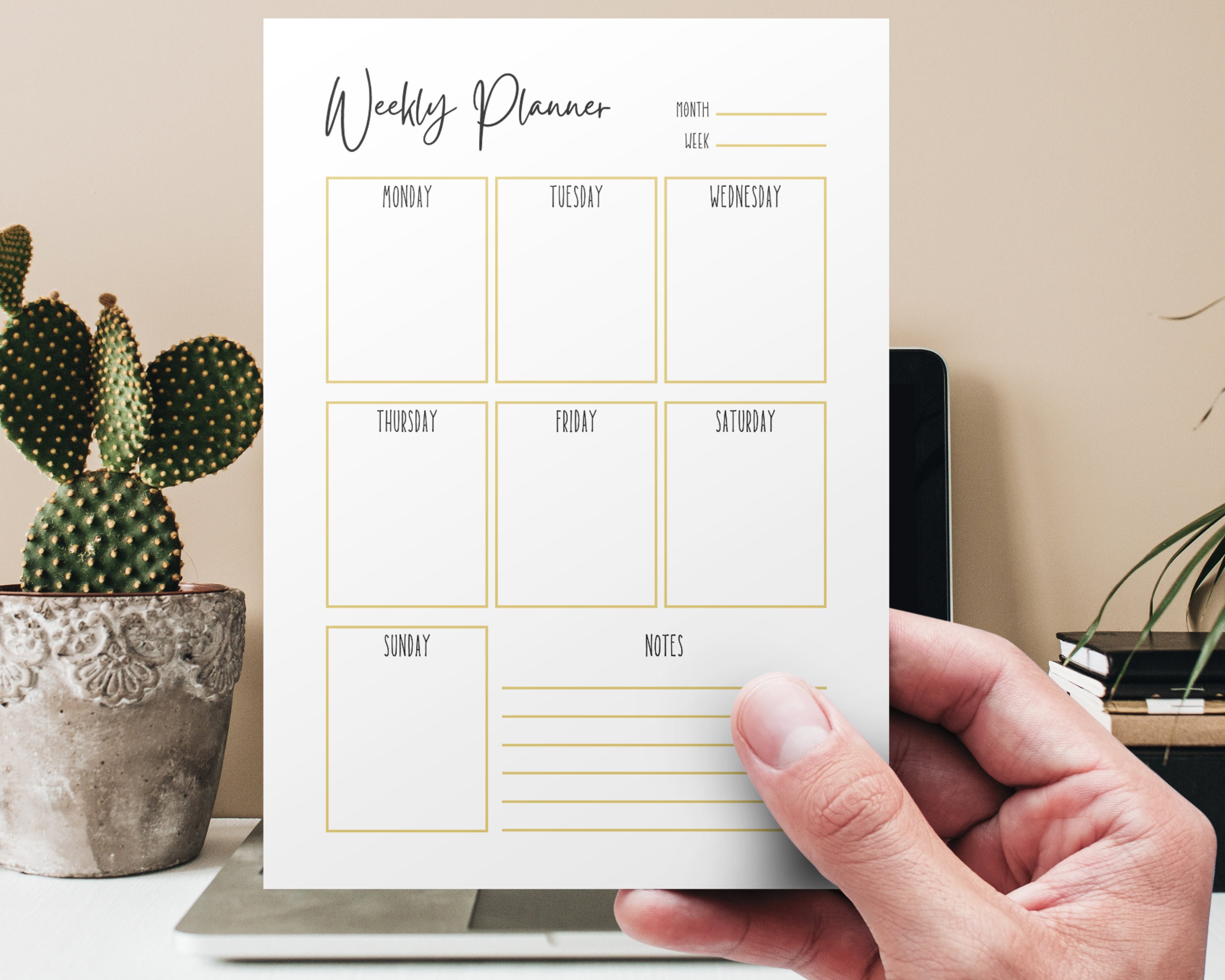 Week on One Page, Simple Weekly Planner, Printable Weekly to Do List ...
