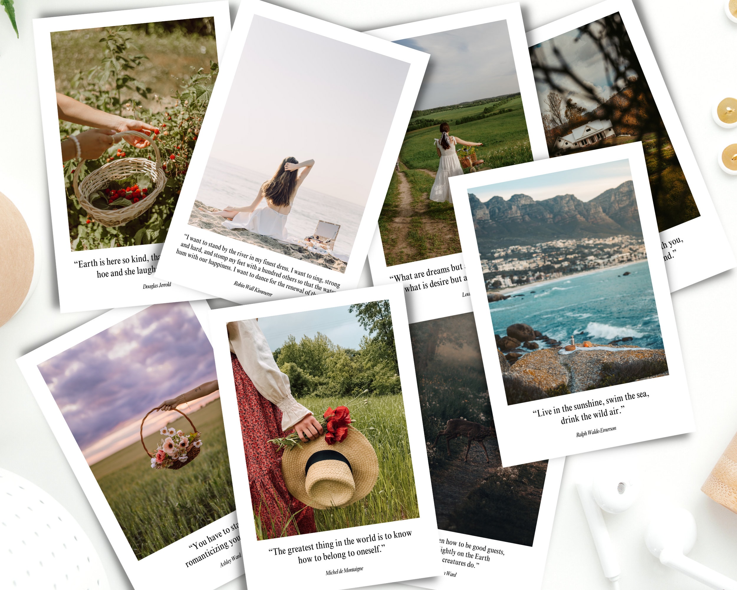 Cottagecore Journal Cards Cottage Core Polaroid Picture - Etsy