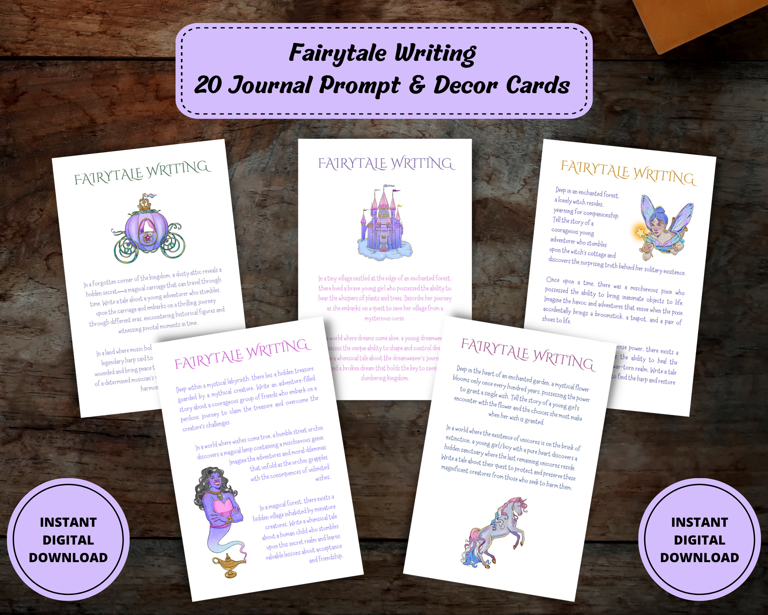 Fairy Tale Writing Prompts, Fairy Cards, Journal Prompts, Journaling ...