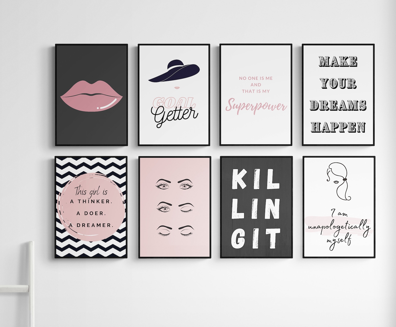 Teen Girl Room Decor, Set of 8 Printable Posters, Teen Girl Wall Decor ...