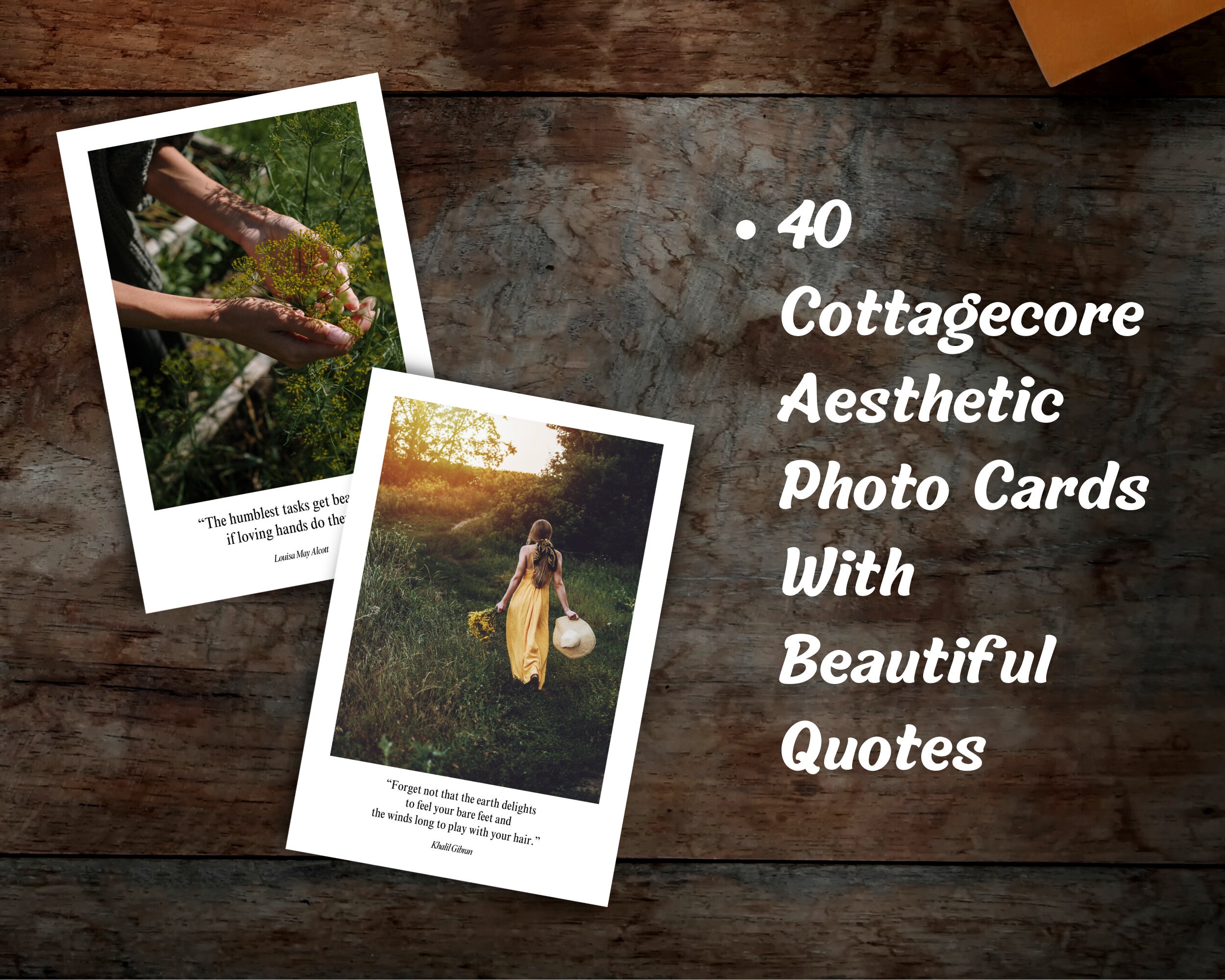 Cottagecore Journal Cards Cottage Core Polaroid Picture - Etsy