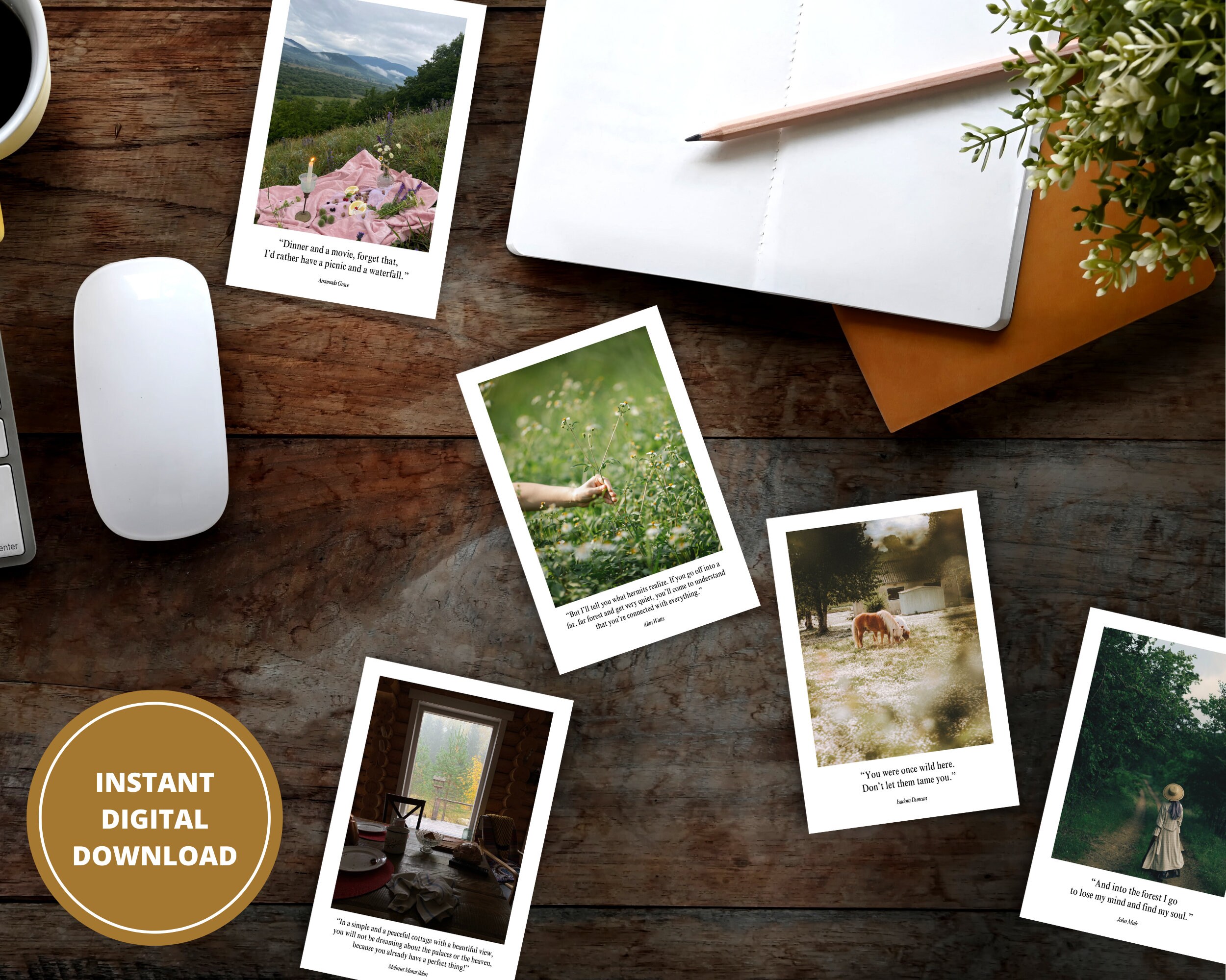 Cottagecore Journal Cards Cottage Core Polaroid Picture - Etsy