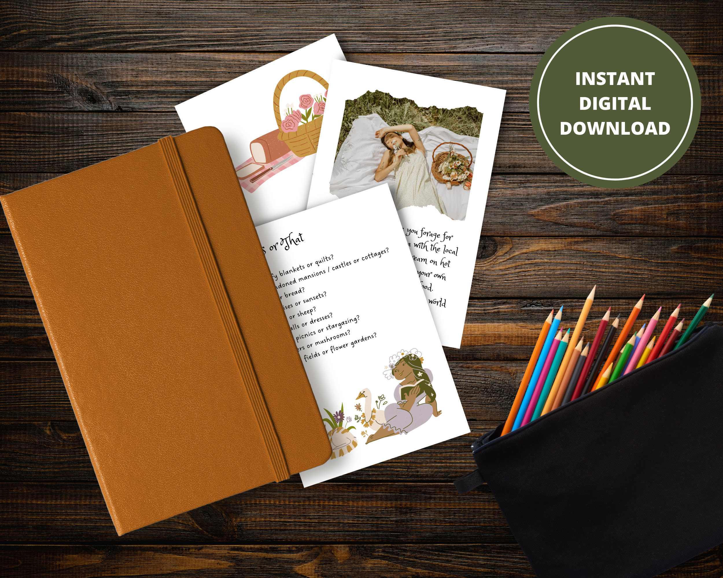 Cottagecore Journal Prompts Cottagecore Theme Journal Kit - Etsy