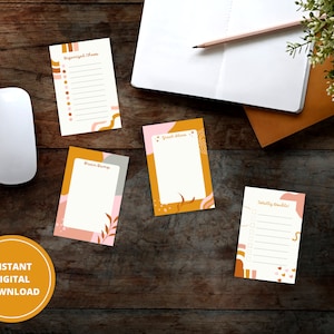 Printable Planner Cards, Journaling Cards, Pocket Cards, to Do List ...