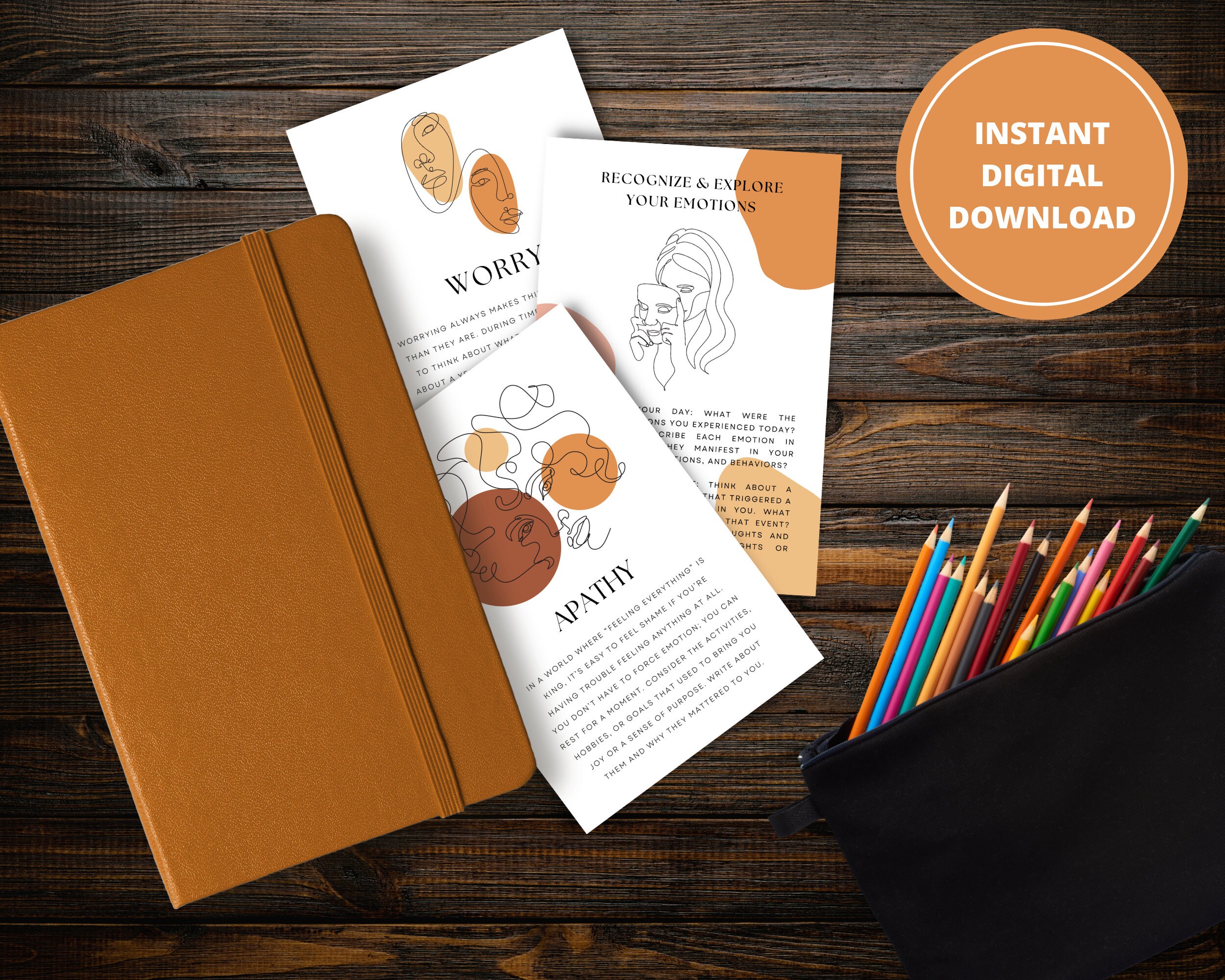 Emotions Journal Prompts, Feelings Journal, Guided Journal Cards ... Emotions Journal Prompts, Feelings Journal, Guided Journal Cards ...