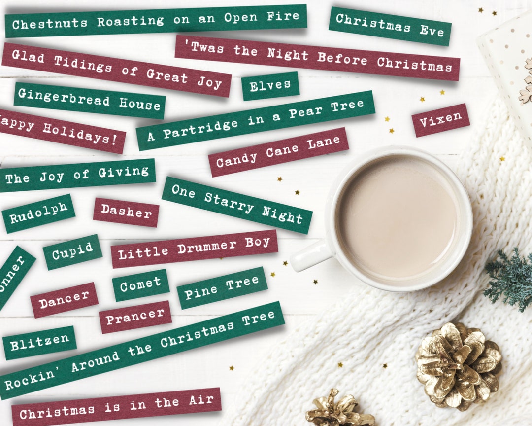 Christmas Words & Phrases, Printable Words, Word Strips, Christmas ...