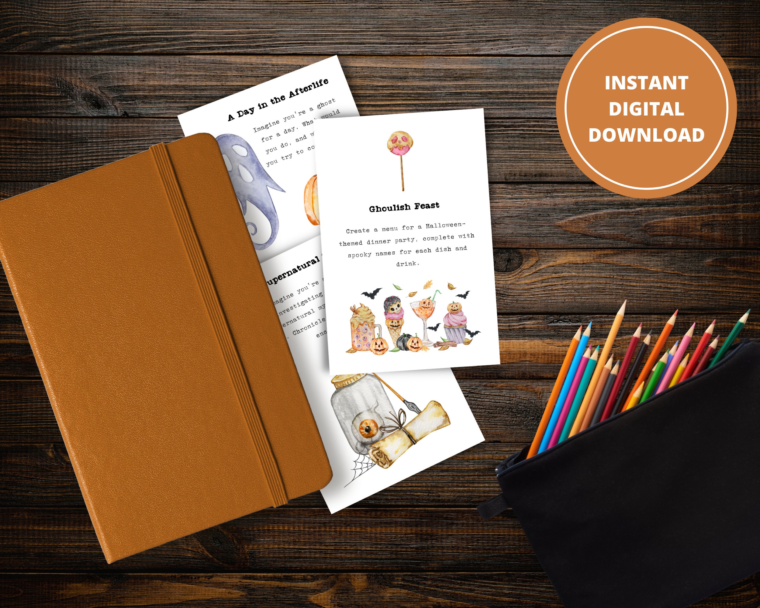 Spooky Season Journal Prompts Halloween Journaling Cards - Etsy