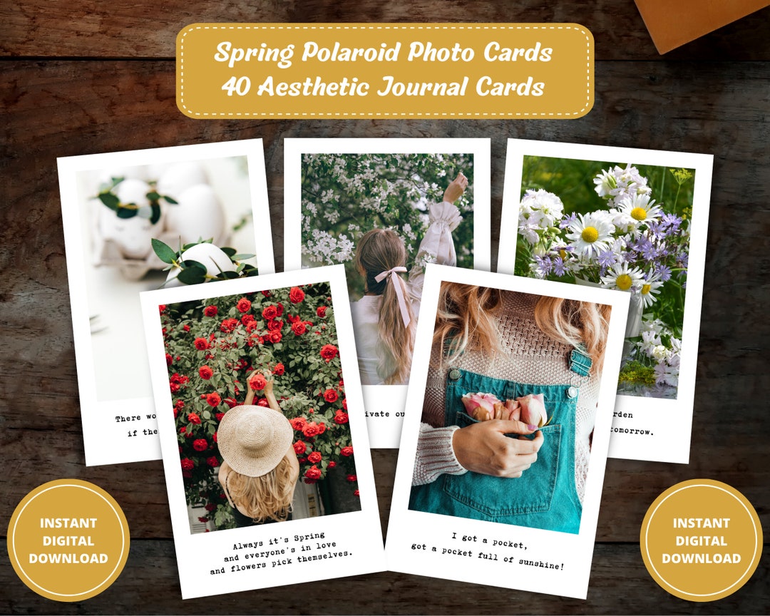 Spring Polaroid Prints, Spring Stickers, Spring DIY, Polaroid Photo ...