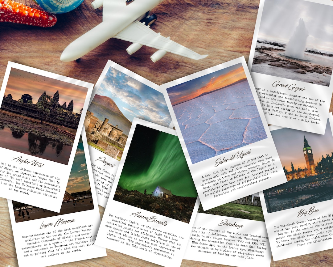 Travel Journal Cards, Travel Planner Cards, Travel Bucket List, Vision ...