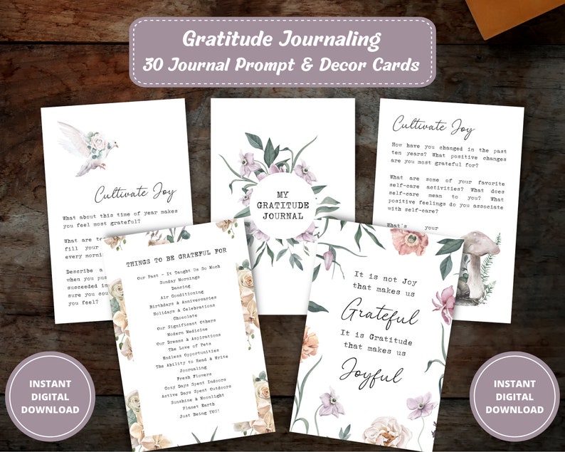 Gratitude Prompts, Gratitude Journal Prompts, Gratitude Printable, Joy ...