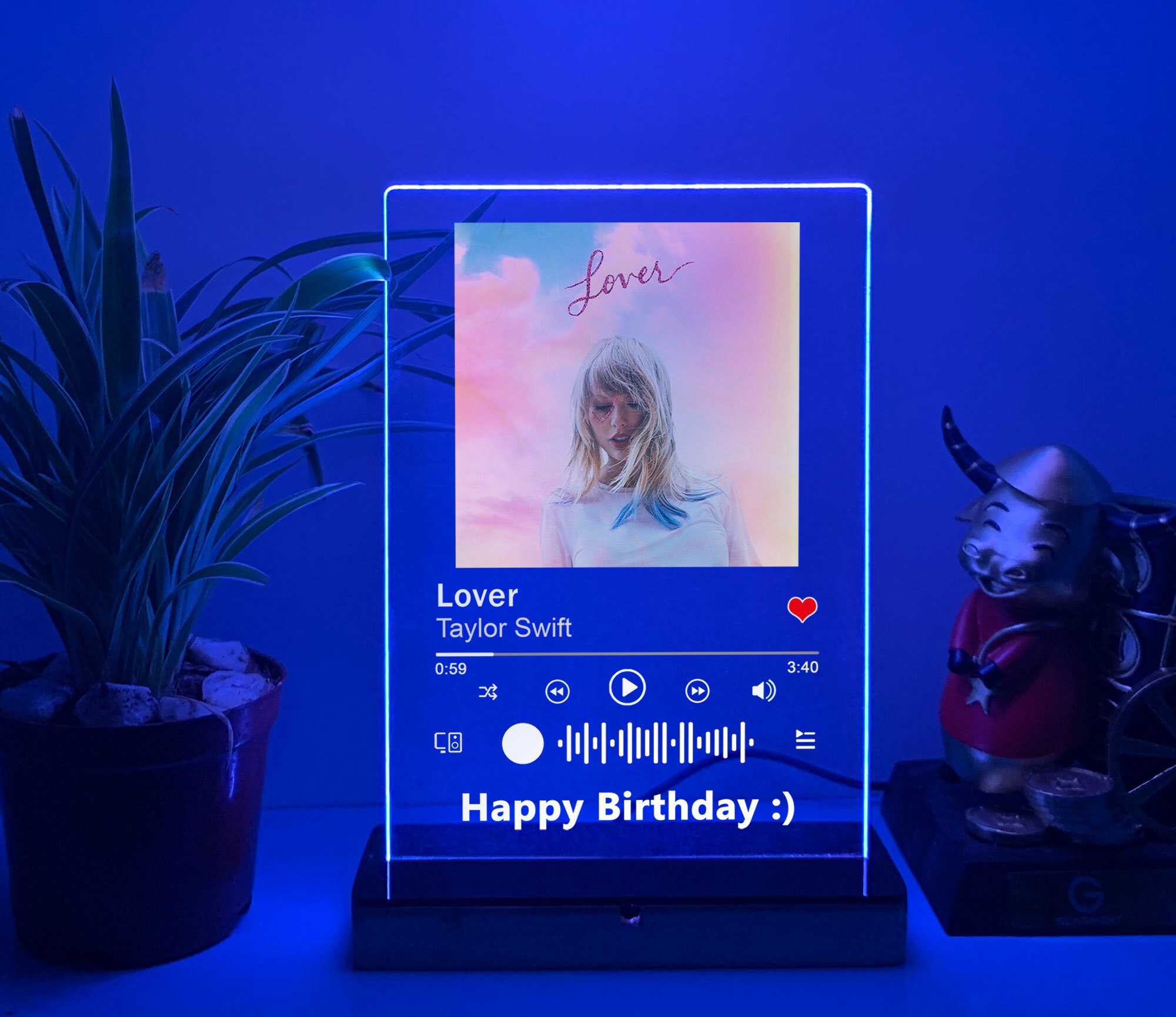 Custom Acrylic Song Plaque LED Light Acrylic Lamp Custom | Etsy