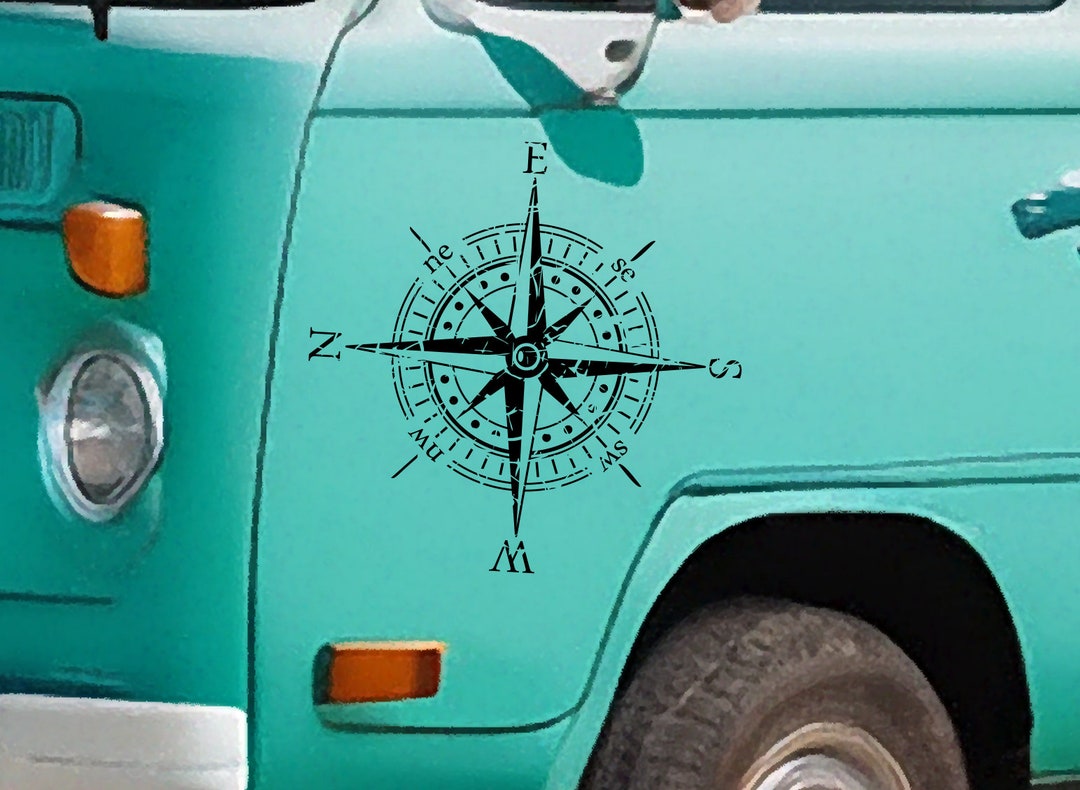 Compass Vinyl Decal Vinyl Decal For Your Van Camper Rv Boat And More Etsy