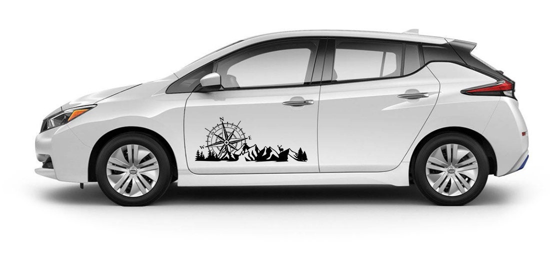 Compass and Mount Sticker Camper Van Sticker Car Caravan - Etsy