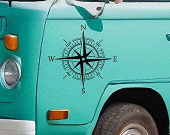 Blue Rose Compass Camper RV Motor Home Mural Vinyl Graphic Decal ...