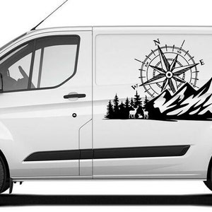 Compass and Mount Sticker, Camper Vinyl Sticker, Caravan Vinyl Decal ...