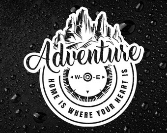Compass Adventure Sticker Camper Van Sticker Car Caravan | Etsy