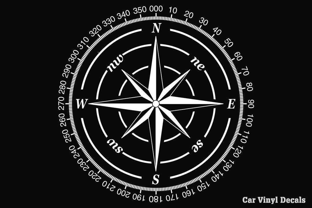 Compass Vinyl Decal Camper Van Sticker Compass Car Caravan - Etsy