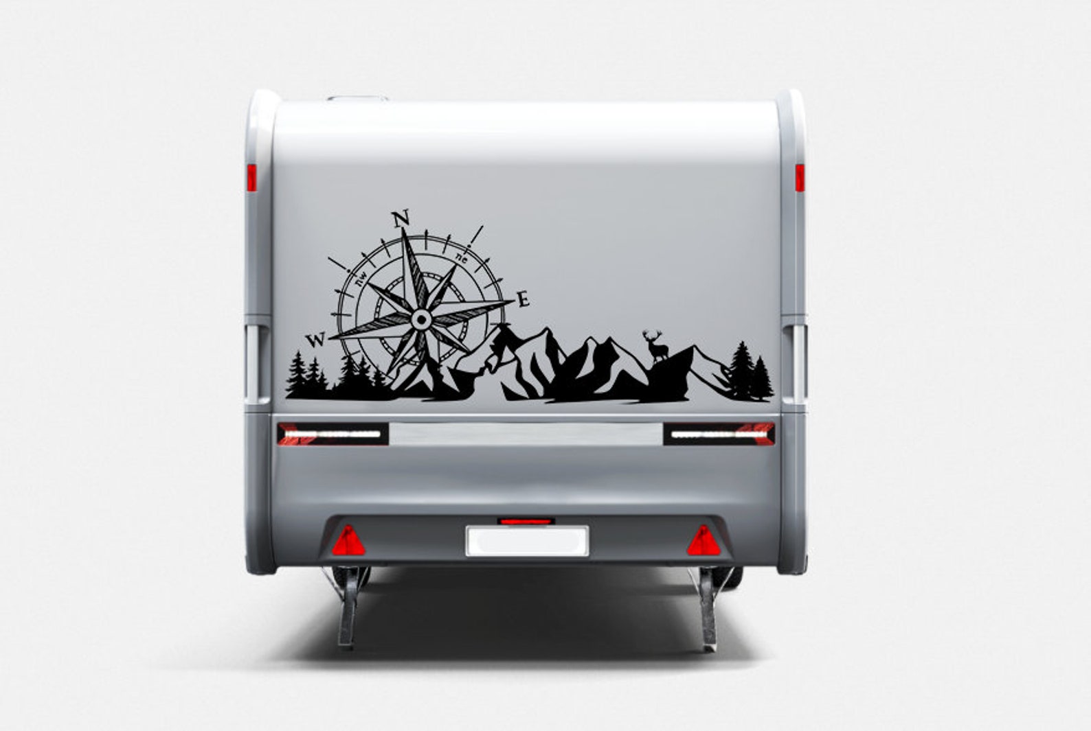 Compass and Mount Sticker Camper Van Sticker Car Caravan - Etsy