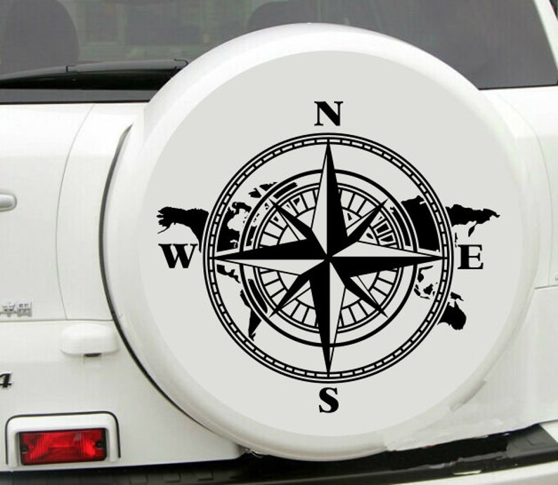 Compass Vinyl Sticker - Vinyl Decal for Your Van, Camper, Caravan, Boat ...