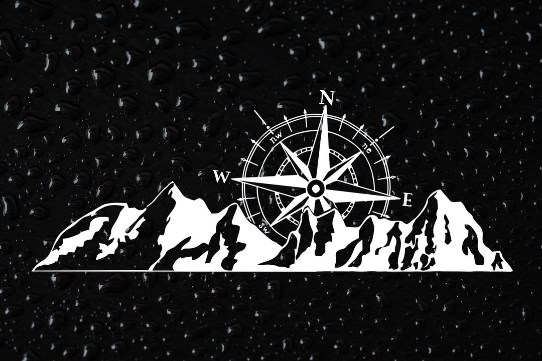 Compass and Mount Sticker Camper Van Sticker Car Caravan - Etsy
