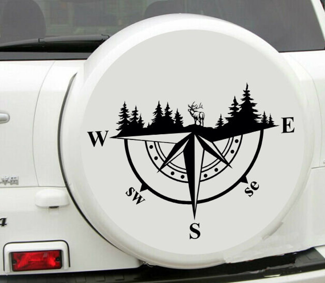 Compass and Mount Sticker Camper Van Sticker Car Caravan | Etsy