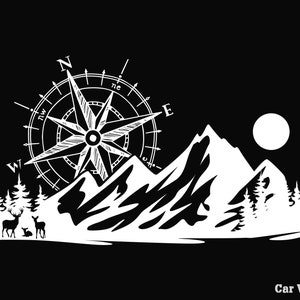 Compass and Mount Sticker Camper Vinyl Sticker Caravan Vinyl - Etsy