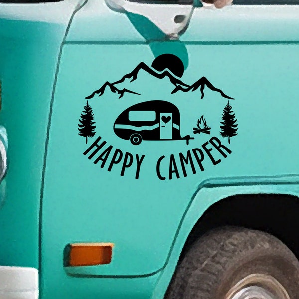 Happy Camper Decal - Etsy