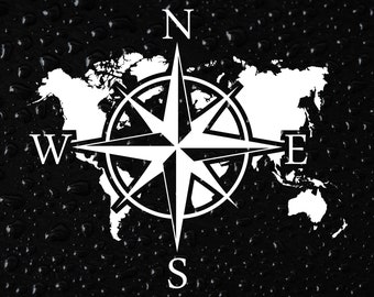 Compass Camper Van Sticker Compass Car Caravan Vinyl - Etsy