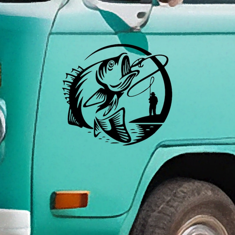 Fishing Decal - Etsy