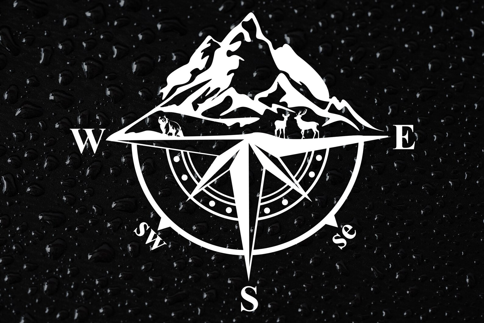 Compass and Mount Sticker Camper Van Sticker Car Caravan - Etsy