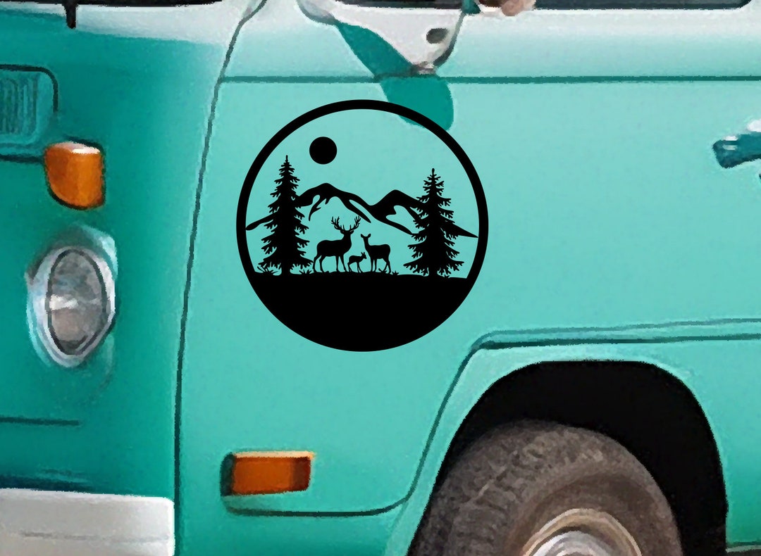 Spare Tire Deer Vinyl Decal - Vinyl Sticker for Your Van, Camper ...