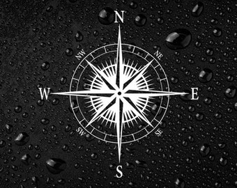 Compass Camper Van Sticker Compass Car Caravan Vinyl | Etsy