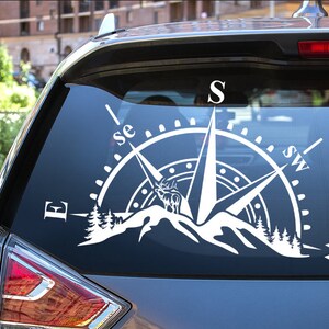 Compass and Mount Sticker Camper Van Sticker Car Caravan - Etsy
