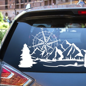 Compass and Mount Sticker Camper Van Sticker Car Caravan - Etsy