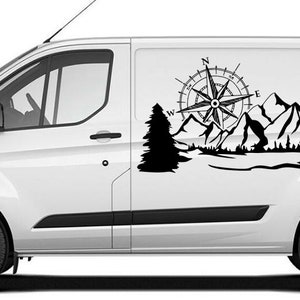 Compass and Mount Sticker Camper Van Sticker Car Caravan - Etsy