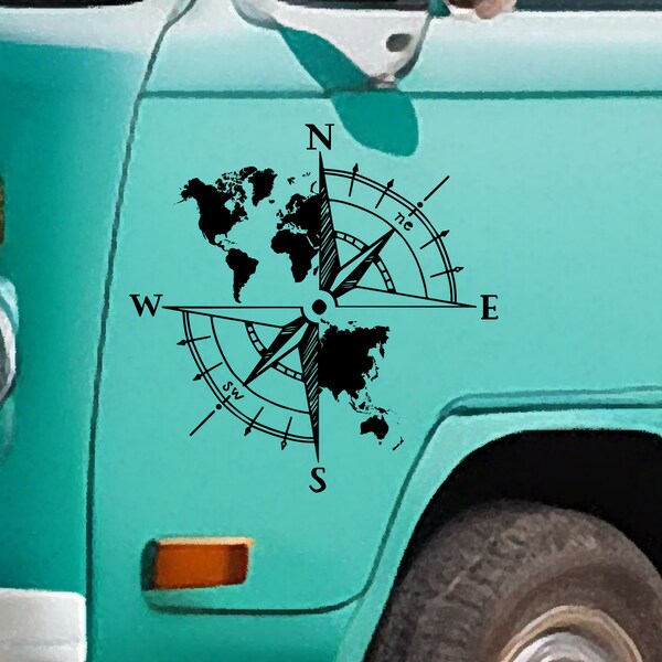 Compass Wall Decal - Etsy