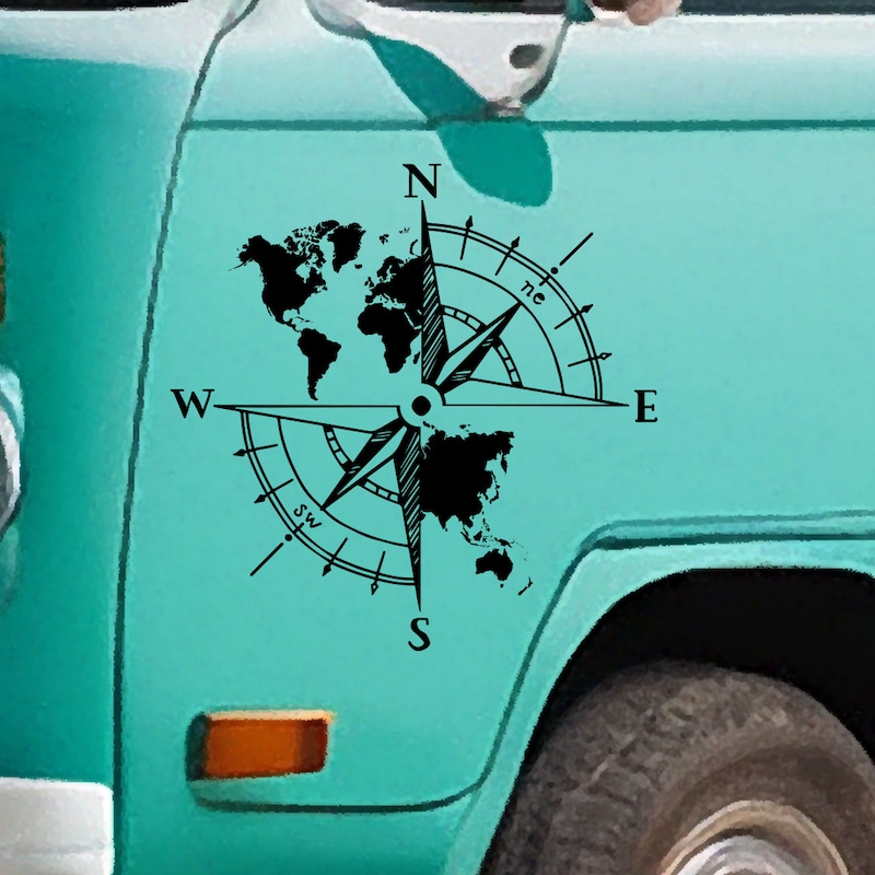 Compass Wall Decal - Etsy