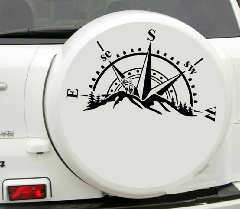 Compass and Mount Sticker Camper Van Sticker Car Caravan - Etsy