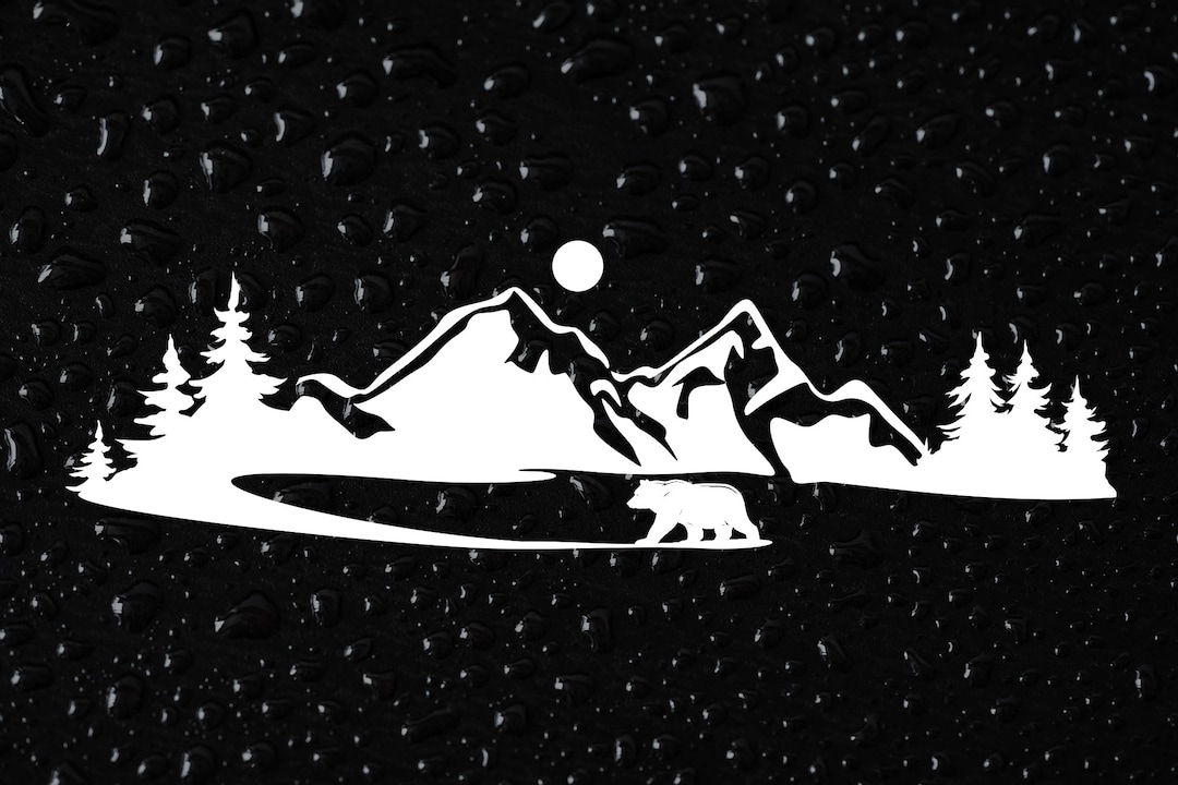 Mountain Sticker, Camper Van Sticker, Car Caravan Vinyl Decal,mountain ...
